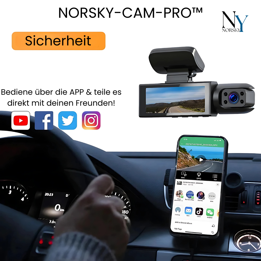 CAM-PRO™ - 310°-Dashcam – NORSKY.DE